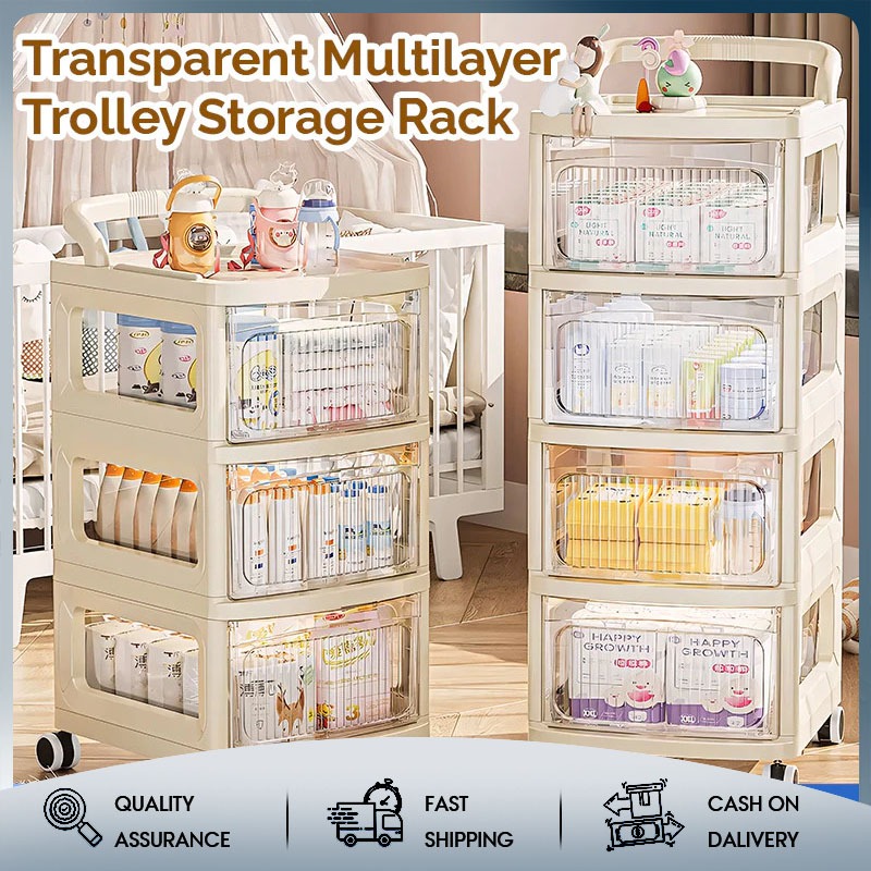Multi-layer Drawer Trolley Cart Organizer Baby product Organization ...
