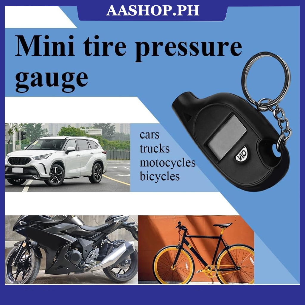 Car Tire Pressure Detector LCD Display Keychain Portable Digital Tire ...
