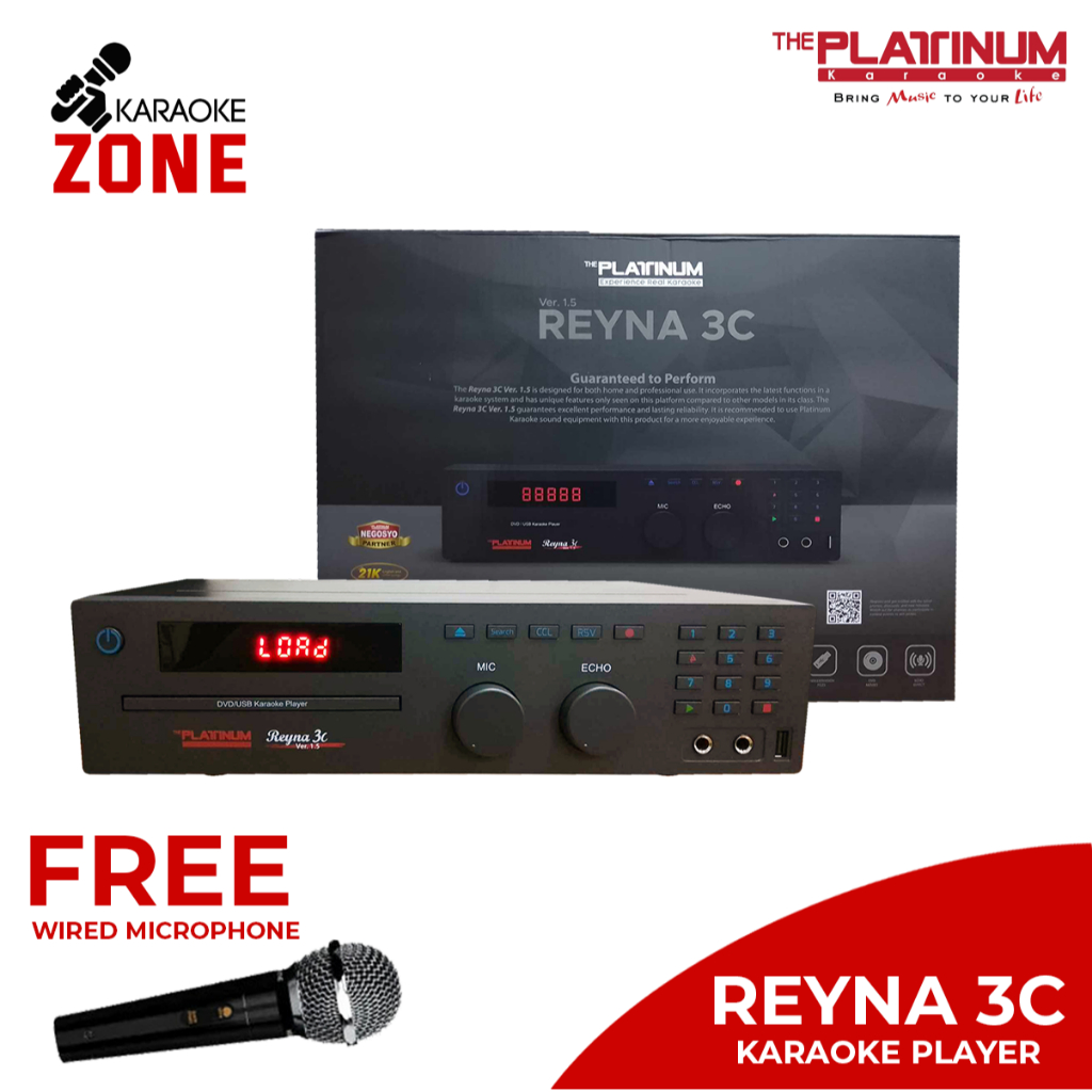 The Platinum Karaoke Reyna 3C Player / 21,000++ Songs with Wired Mic Volume 102 CD | Shopee ...