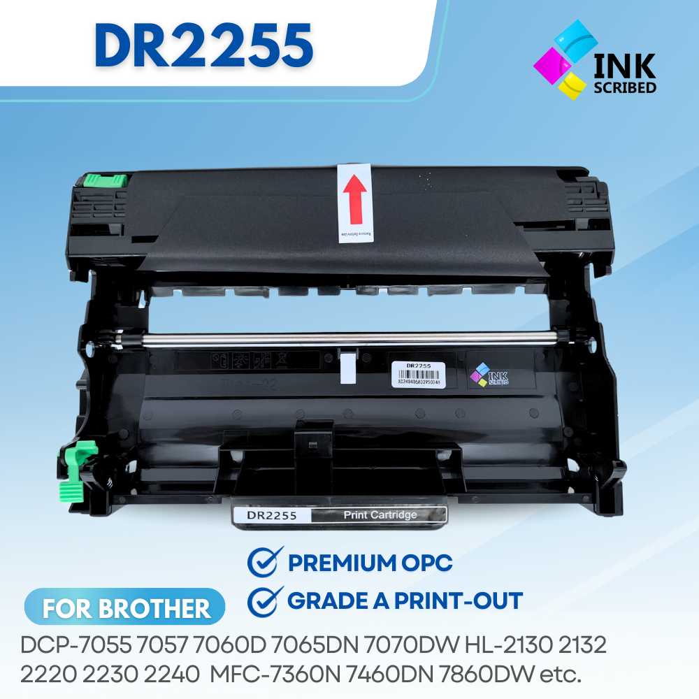 INKSCRIBED DR2255 DR-2255 Compatible Drum Kit Brother HL-2240 DCP-7055 ...