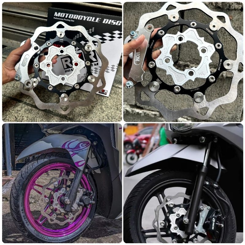 CNC big disc brake floating 260mm click beat mio scoopy genio galfer ...