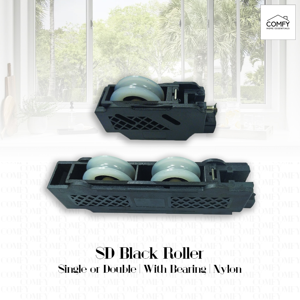 SD Black Roller Nylon Roller With Bearing Single & Double Wheel for ...