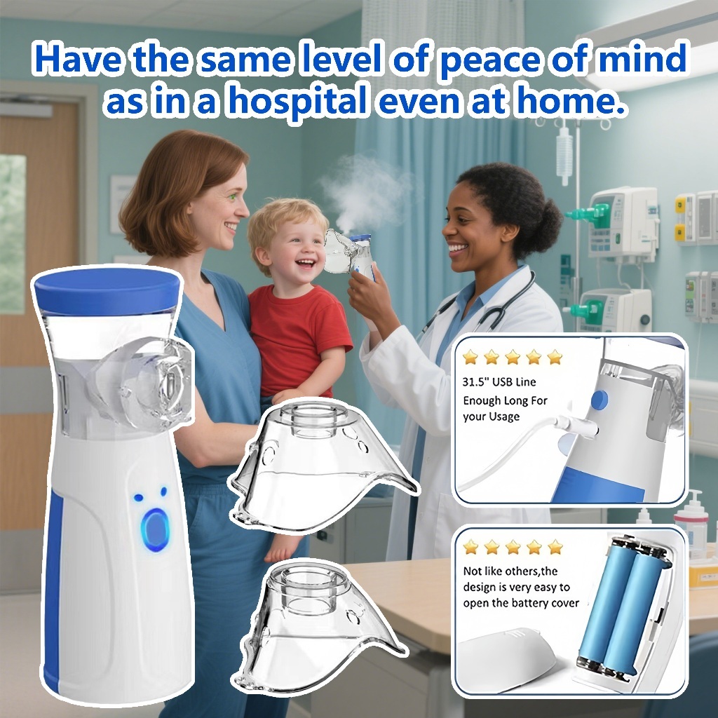 Best Rechargeable Nebulizer Portable Inhaler Ultrasonic In Hand Asthma ...