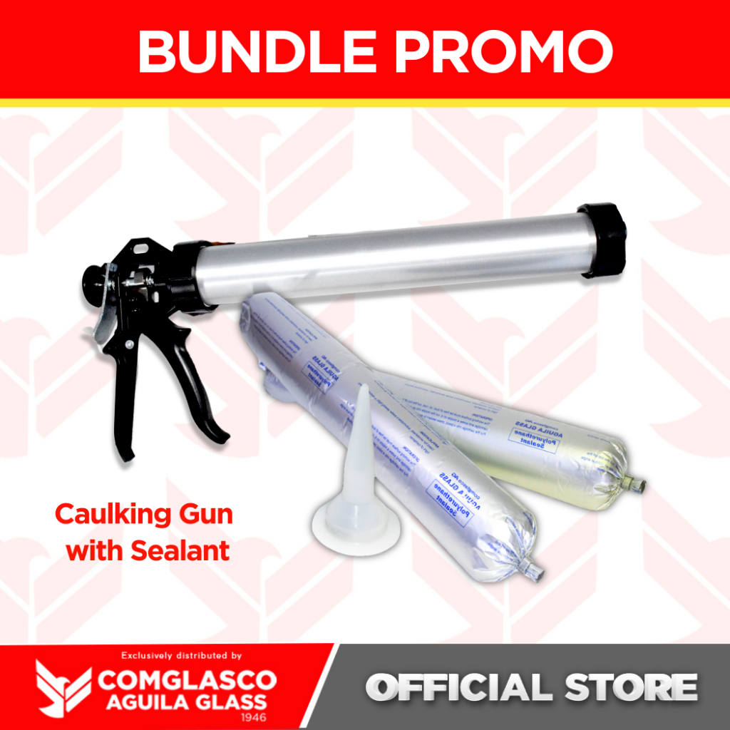 Comglasco AG Glass Polyurethane Sealant with Caulking Gun ( Bundle ...