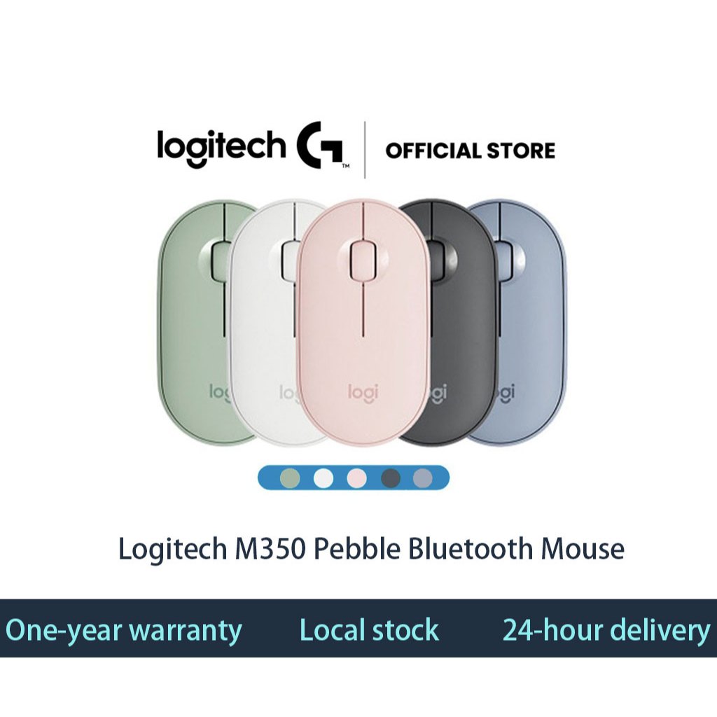 Logitech Pebble M350 Bluetooth,/USB Wireless Mouse, Quiet Ultra-thin ...