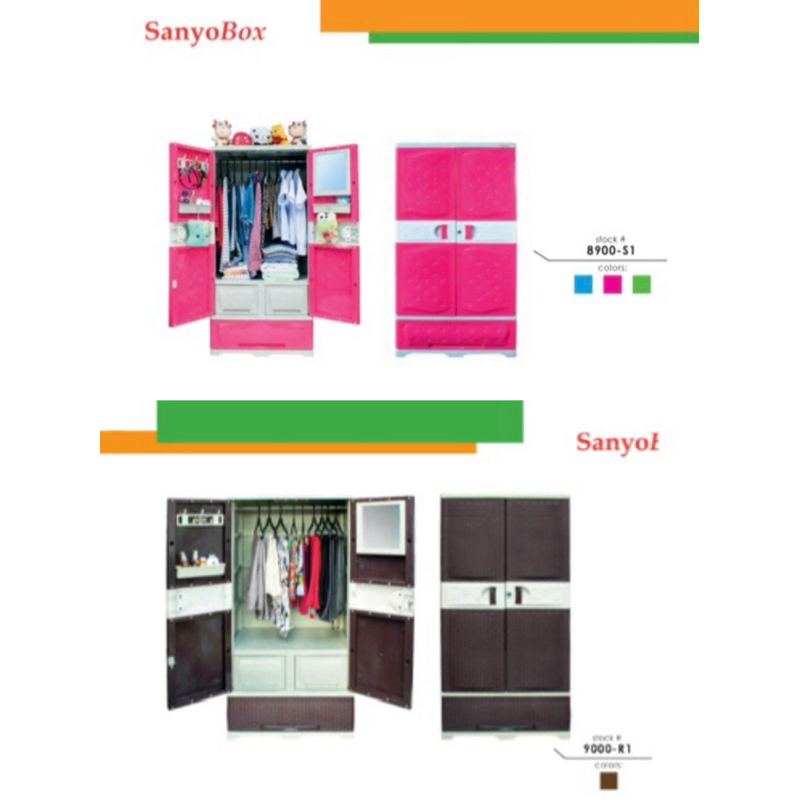 Sanyo box cabinet with drawer and mirror big storage space | Shopee ...