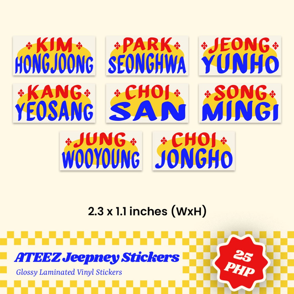 ATEEZ Jeepney Stickers Fanmade Sticker | Shopee Philippines
