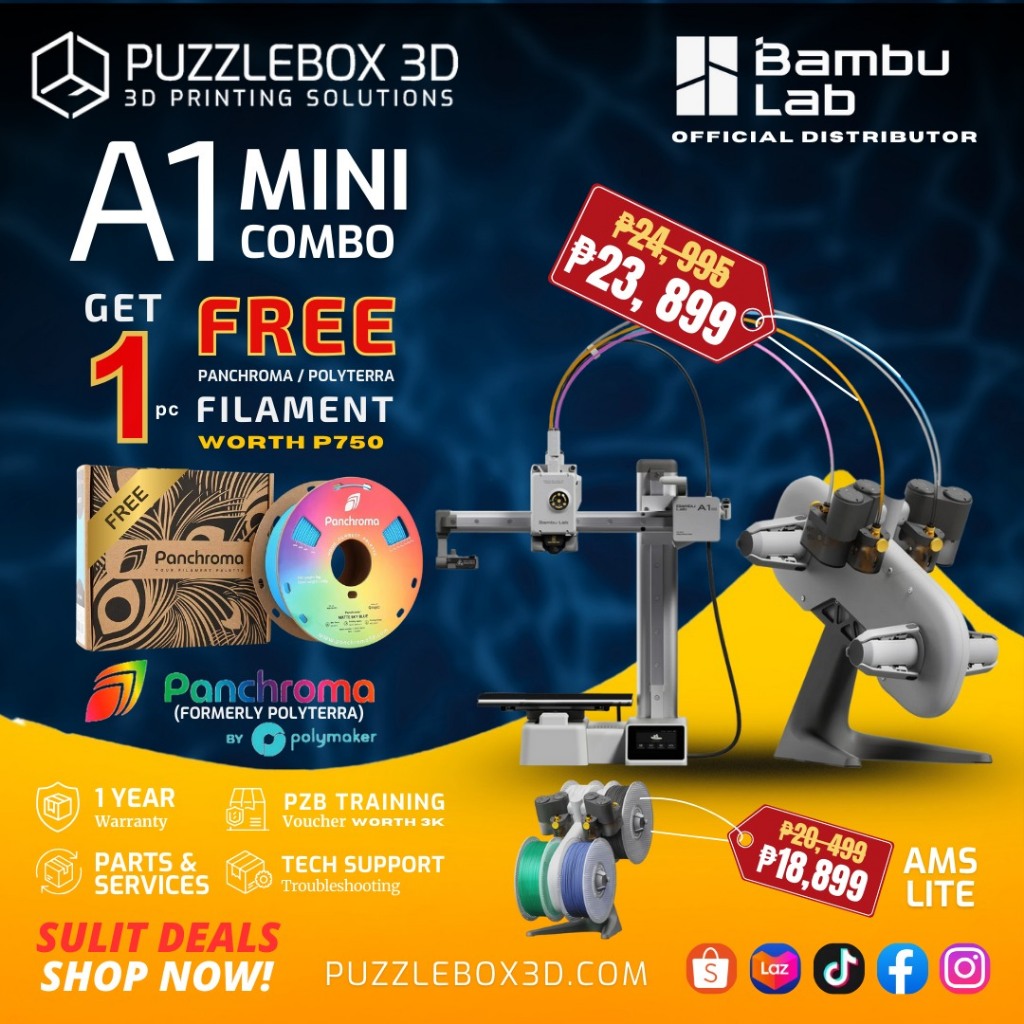 Bambu Lab A1 Mini and A1 Mini Combo series allows 4-Color AMS lite Full Auto Calibration ...