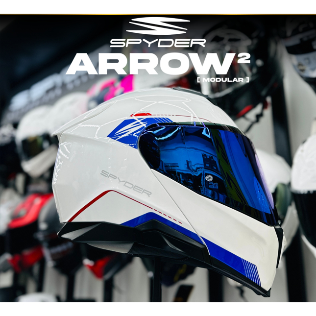 SPYDER ARROW V2 HIGH END DUAL VISOR MODULAR MOTORCYCLE HELMETS | Shopee ...