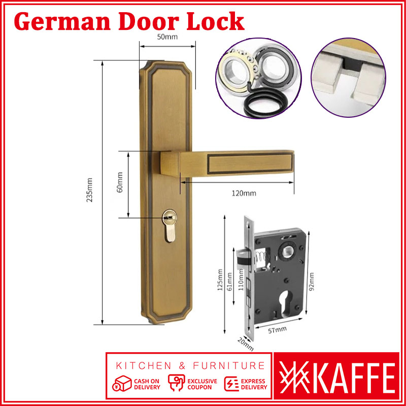 Copper Black European Door Knob Burglarproof Double Lock for Bedroom ...