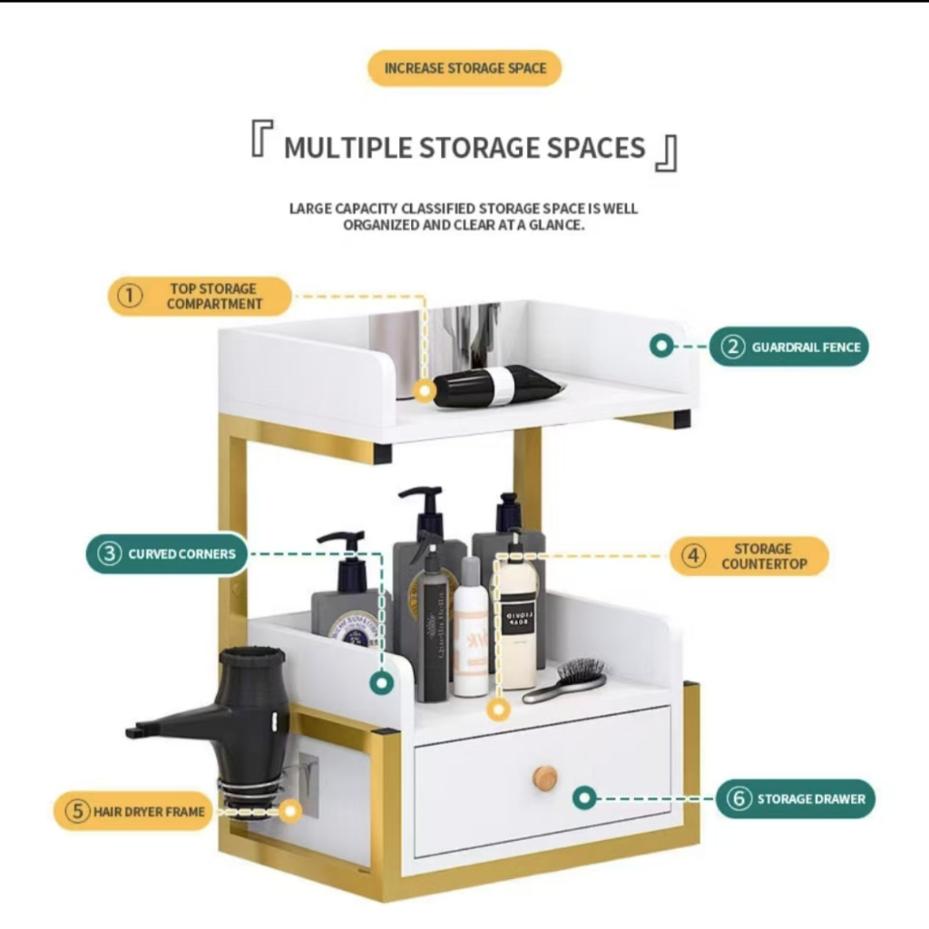 Wall mounted hair salon storage drawer style barber cabinet wall ...