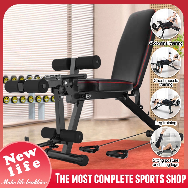 Foldable multifunctional abdominal muscle board fitness chair bench ...