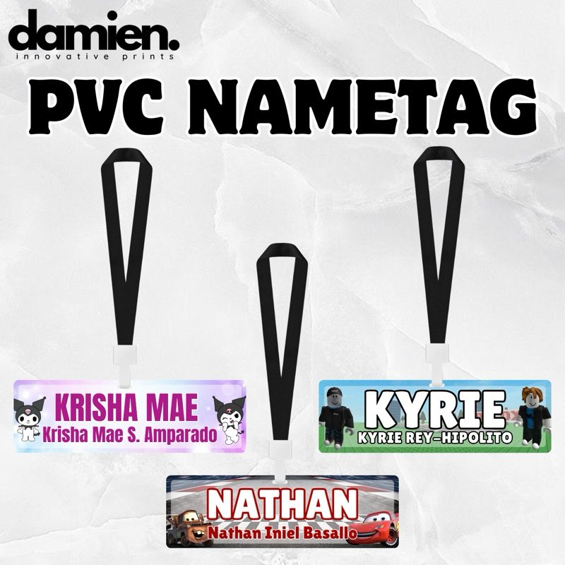 CUSTOMIZED NAME TAG | WITH FREE LACE | Damien Innovative Prints ...