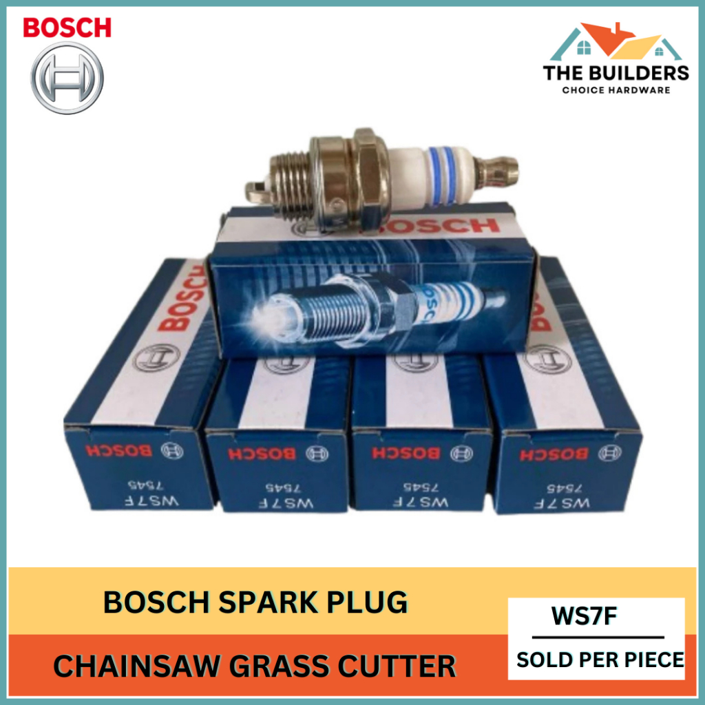 BOSCH SPARK PLUG ORIGINAL 100% WS7F FOR CHAINSAW GRASSCUTTER | Shopee ...