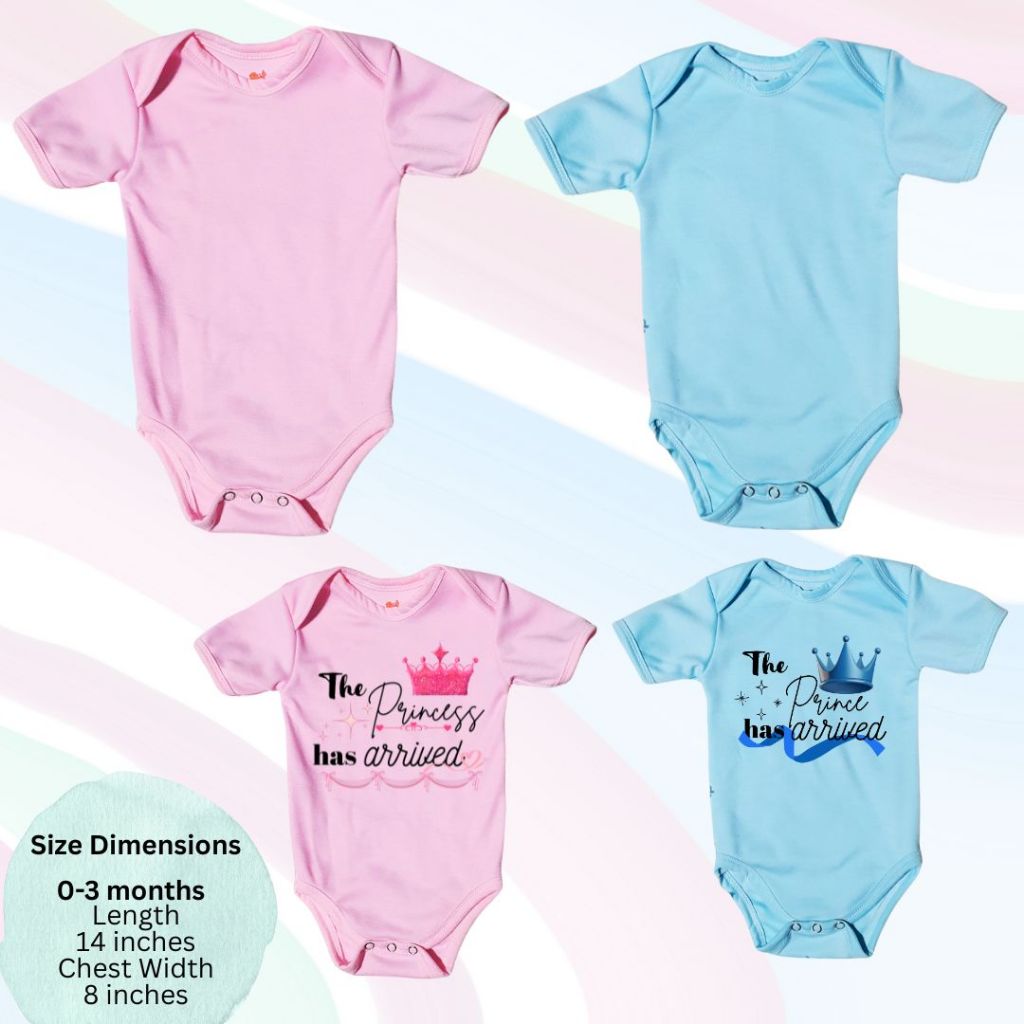 Cotton Colored Plain and Printed Onesie for Baby Boy and Girl | Shopee ...