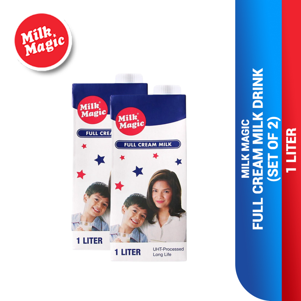 Milk Magic - Full Cream Milk 1 Liter (Set of 2) - Expiry Date: June 02 ...