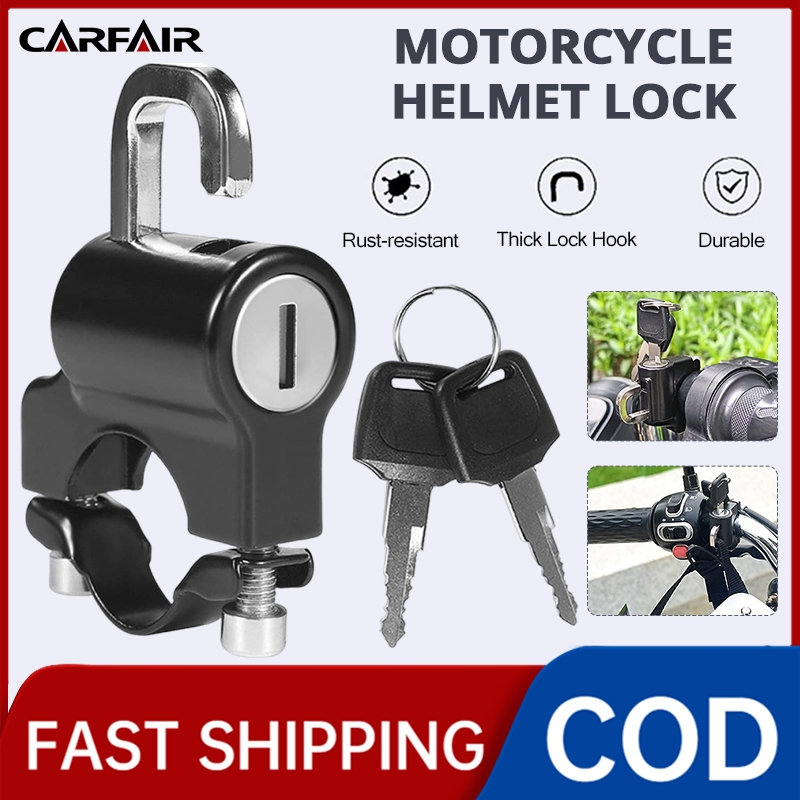 Universal Anti-Theft Metal Motorcycle Helmet Lock with Keys Bike ...