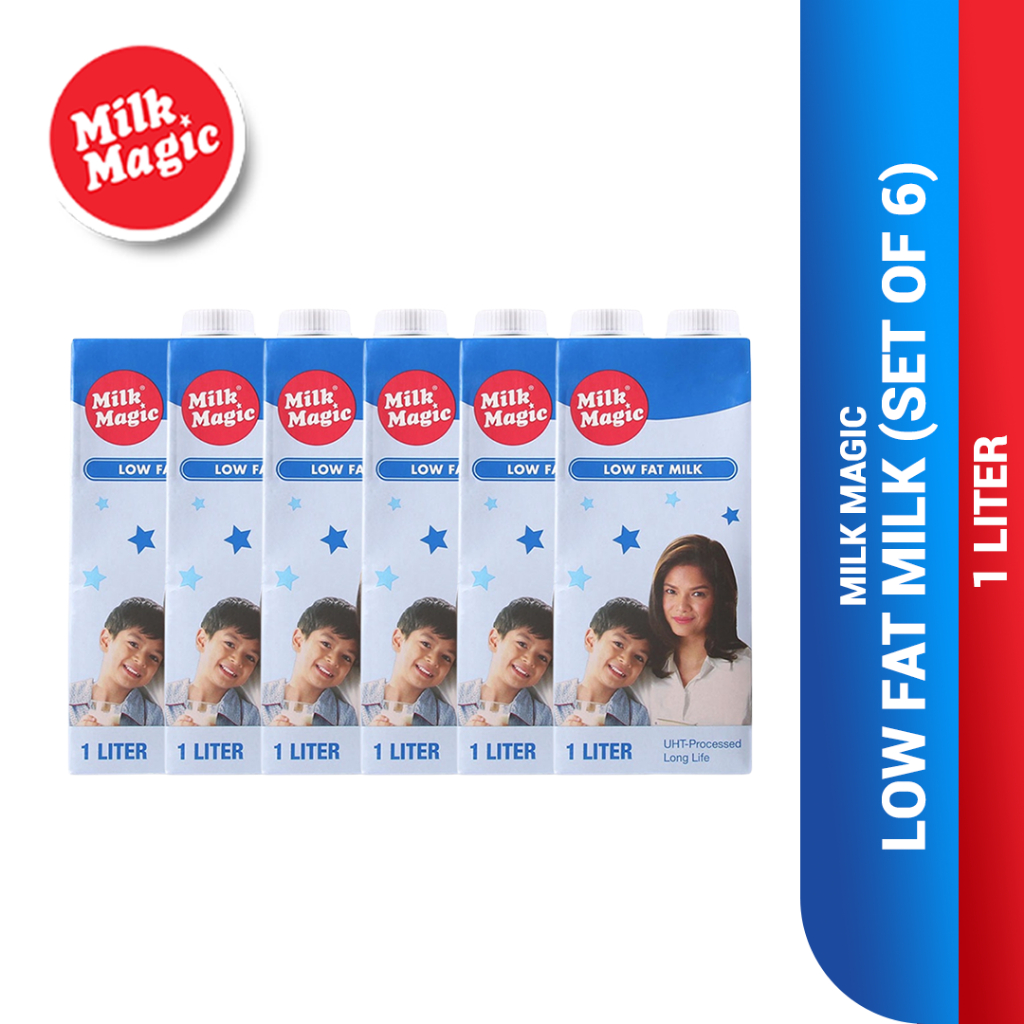 Milk Magic - Low Fat Milk 1 Liter (Set of 6) - EXP Date: May 5,2026 ...