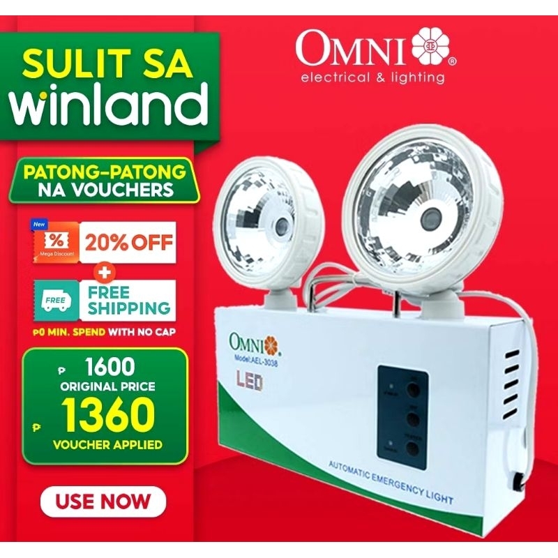 NEW-OMNI LED Swivel Head Automatic Emergency Light/ LED Automatic ...