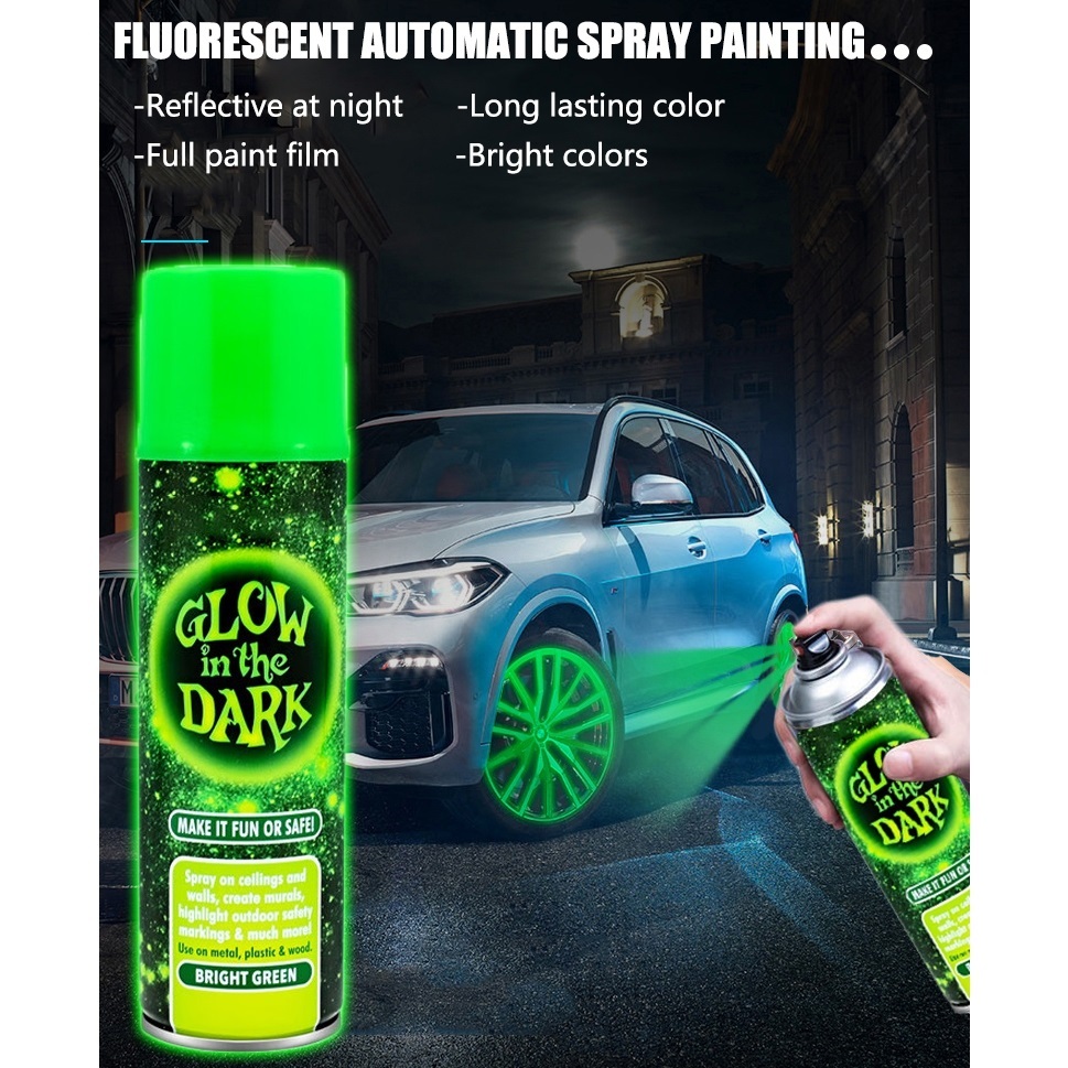 100x Super Reflective Car Fluorescent Green Spray Paint 100% Waterproof ...