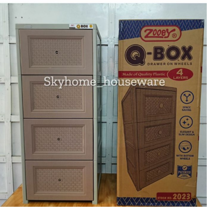 Zooey Q.Box 4 Layer Multi Purpose Drawer Organizer with Wheels | Shopee Philippines