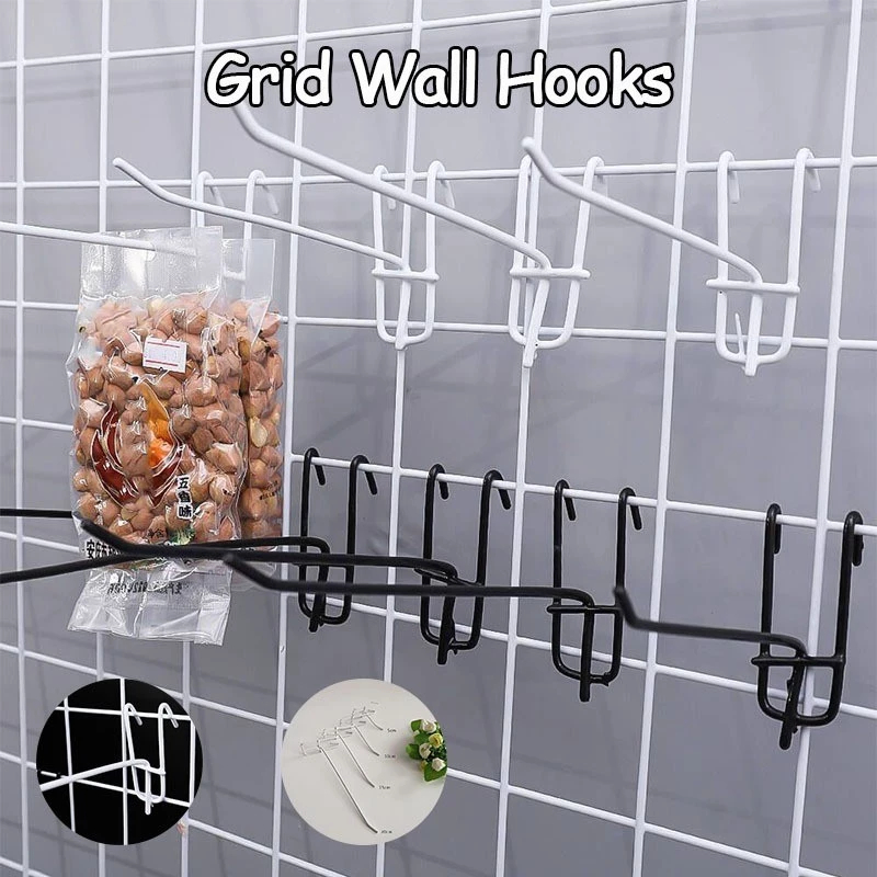 DIVI STORE's WIRE MESH HOOK THICK/MAKAPAL COATED WHITE/ black (10pcs ...