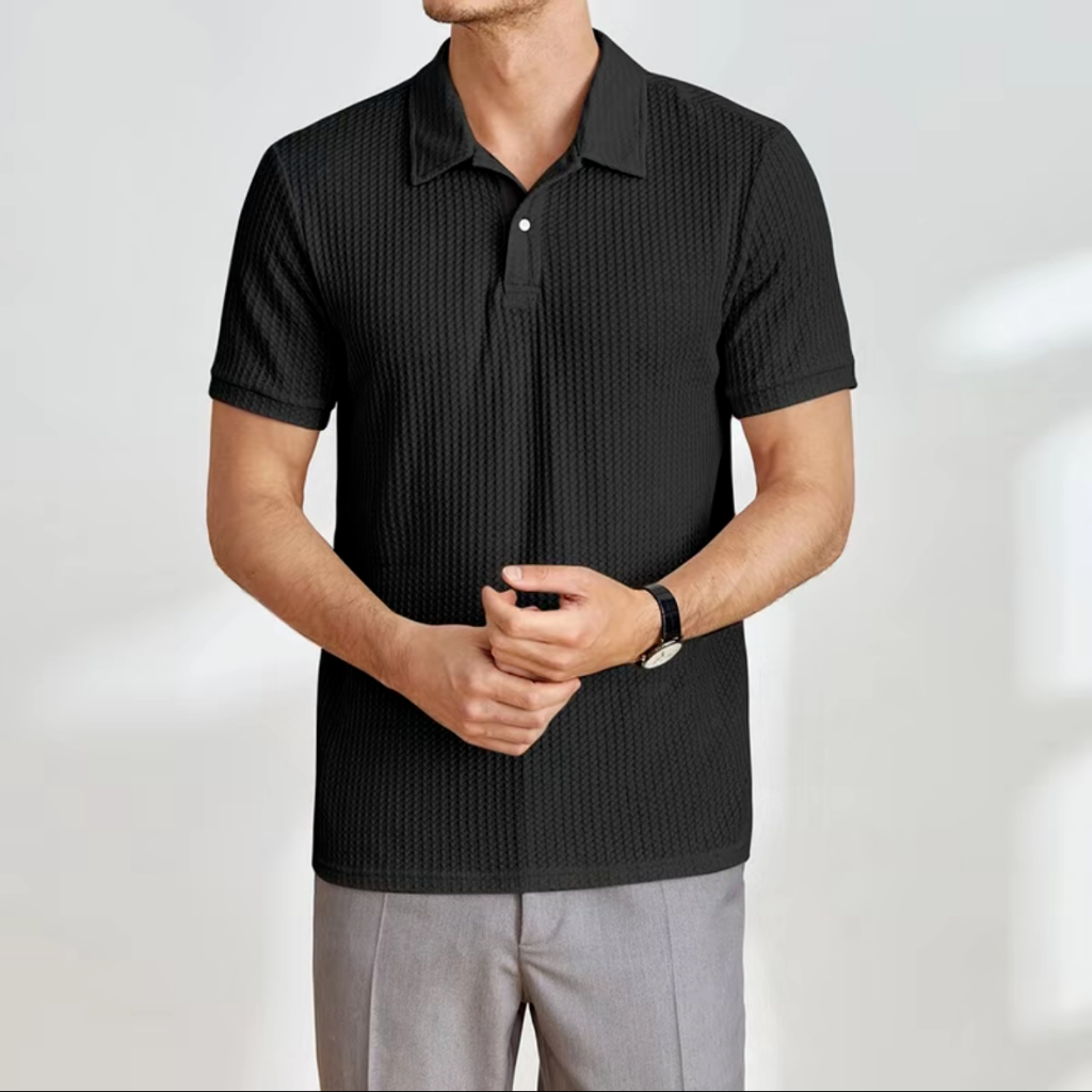 Plain Polo For Men Fashion Casual Cotton Short Sleeve Shirt Mens Formal ...