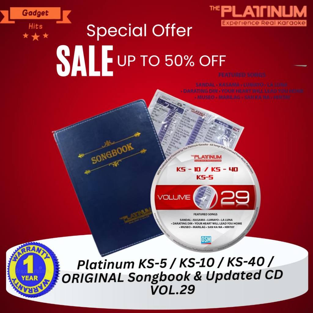 Platinum KS-5 / KS-10 / KS-40 / JUNIOR 2 / K-BOX 2 BIG Songbook & Updated CD VOL.29 | Shopee ...