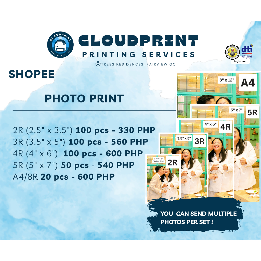 Bulk 50/100pcs Affordable Photo Print, 2R-3R-4R-5R-6R-8R-A4, High Quality | Shopee Philippines