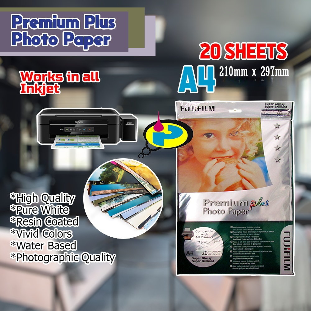FUJIFILM rc Photo paper Premium satin / rough satin / linen / glossy A4 ...