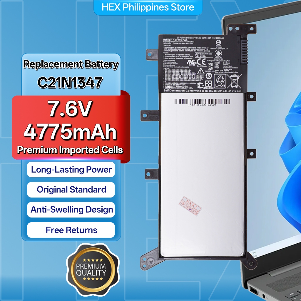 Asus Laptop Battery C21N1347 A555 A555L F555L K555 K555L X555 X555L ...