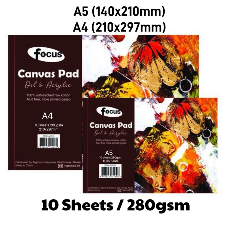 A5/A4 Focus Canvas Pad (280gsm/10 sheets) | Shopee Philippines