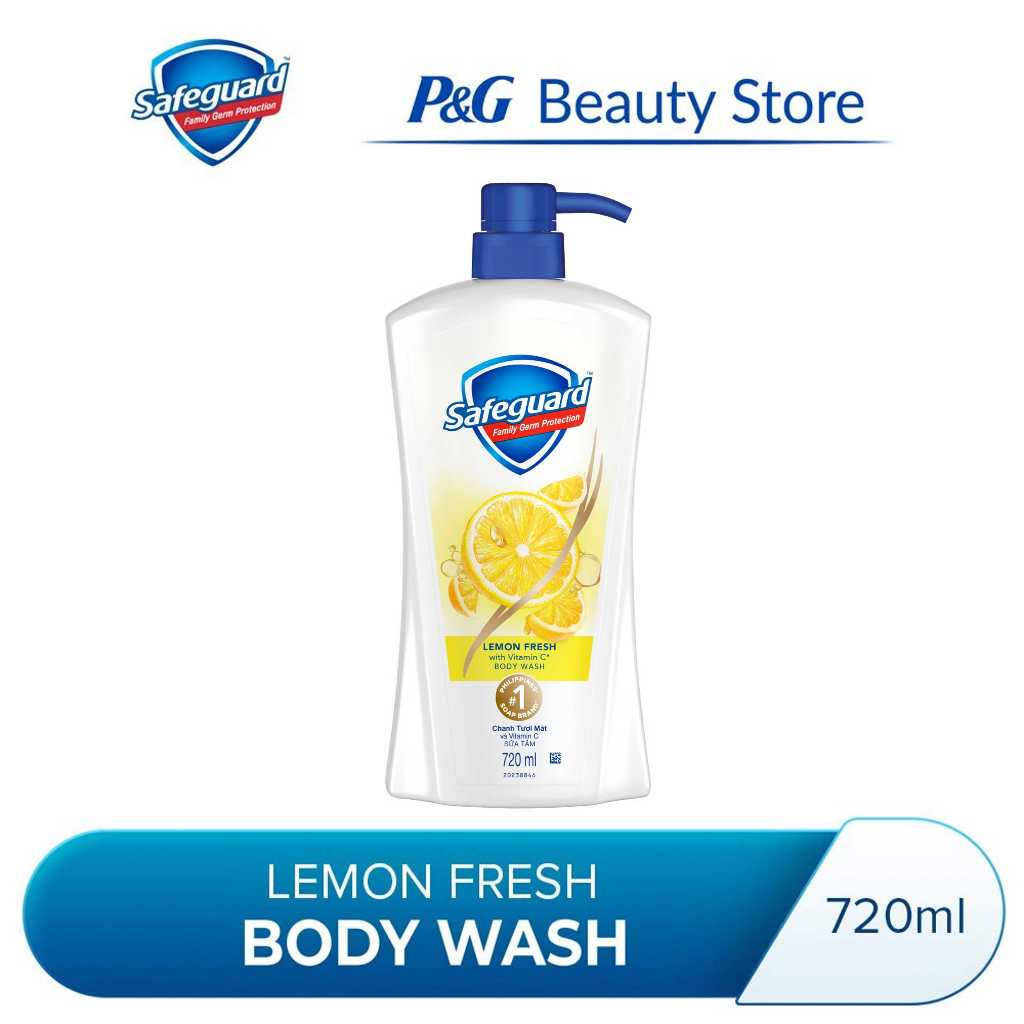 Safeguard Antibacterial Soap Body Wash Lemon Fresh with Vitamin C 720ml ...
