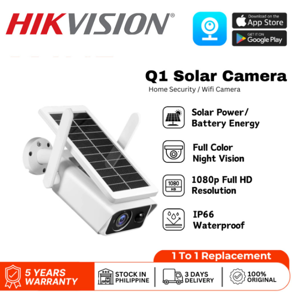 HIKVISION Solar CCTV Q1 / Battery Power 3MP 1296p Wireless Wifi CCTV ...