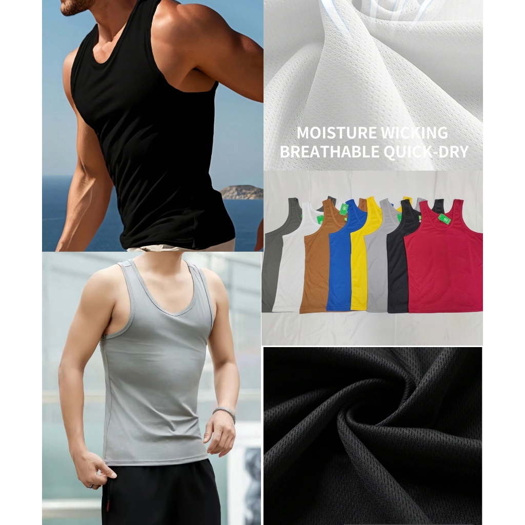 BIZTREE Sando/Tank Top Drifit Sports for Men Plain White and Multi ...