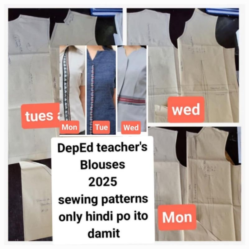 DepEd blouse for teachers uniforms 2025 ( sewing pattern only,hindi po ...