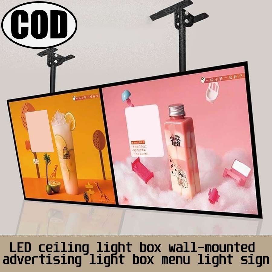 menu board with light box ultra-thin LED advertising light box LED light box menu board hanging ...