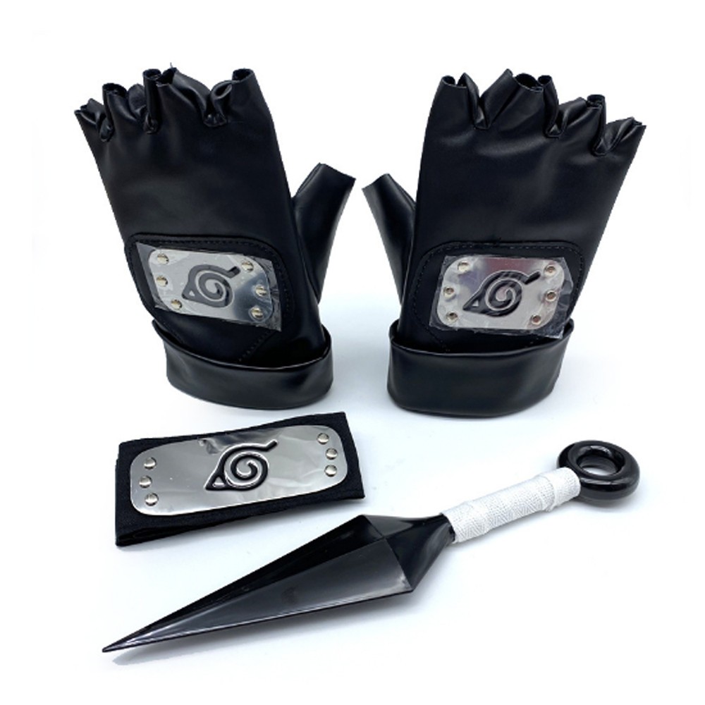 Anime Naruto Hapyto Hatake Kakashi Headband Leaf Village and Cosplay ...