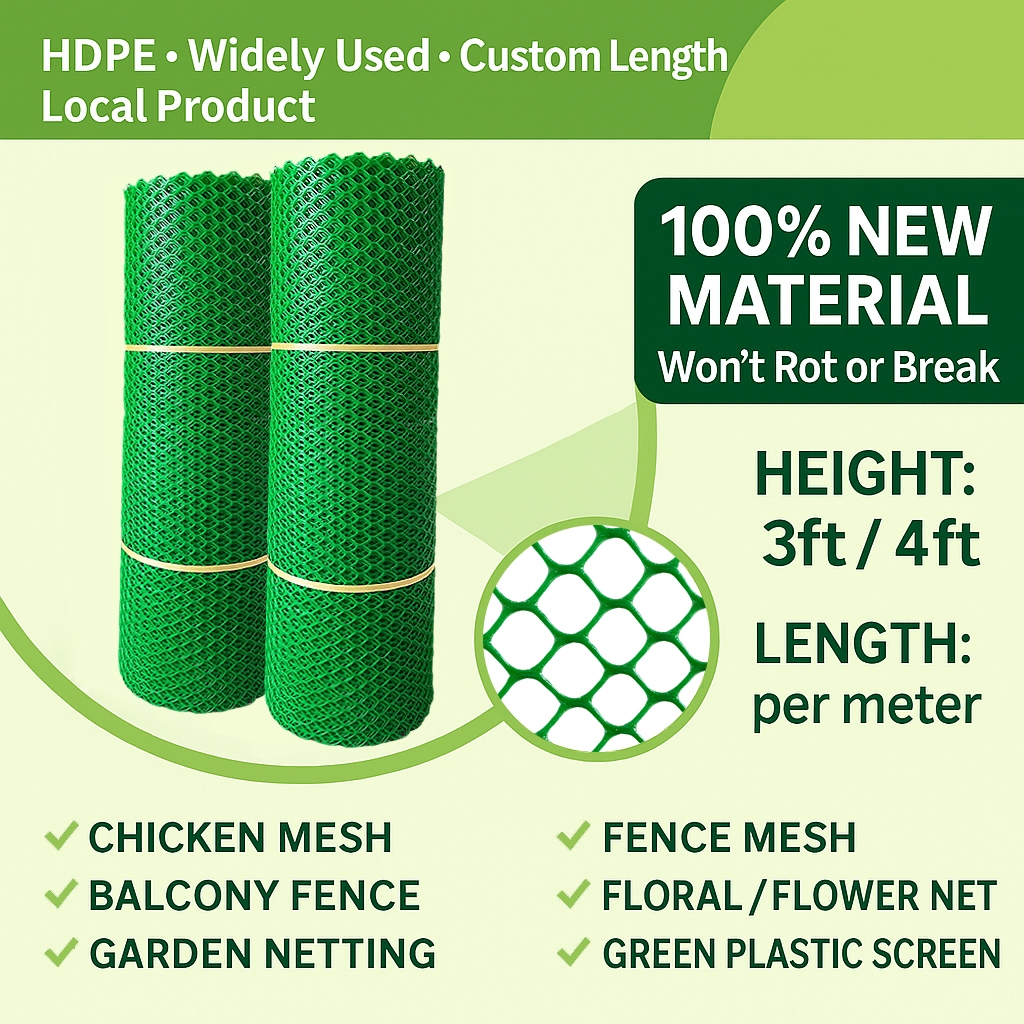 Plastic Screen Mesh for Chicken | Easy Install Durable Net for Garden ...