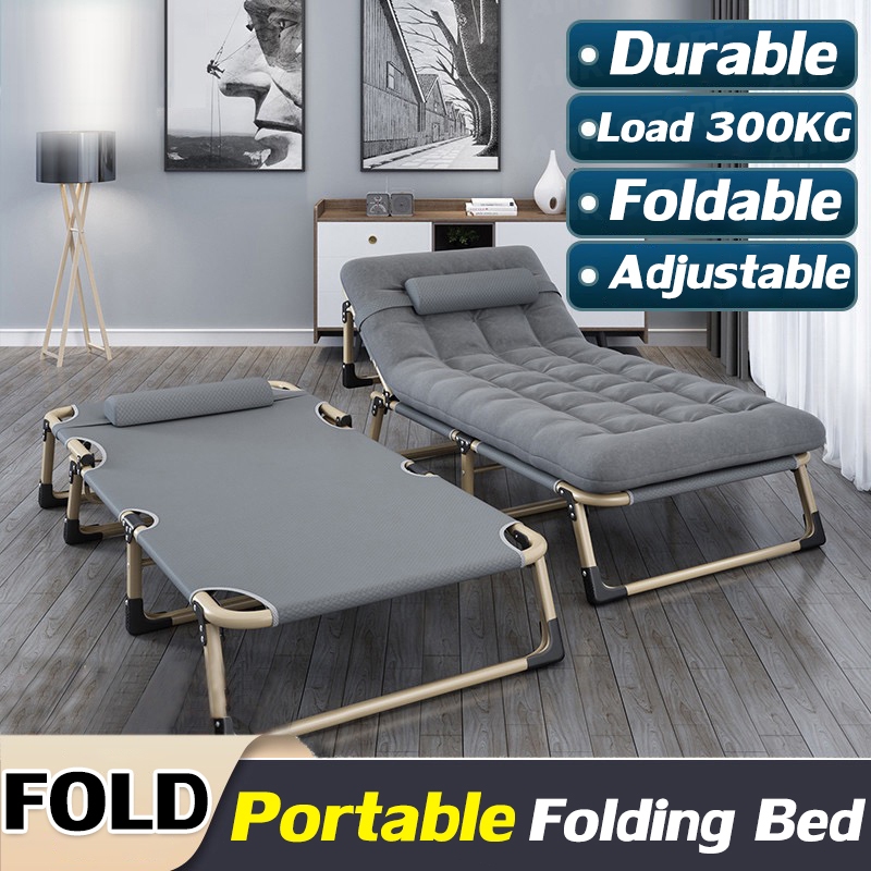【Free shipping】Folding Bed with foam Single Foldable Bed Chair polding ...