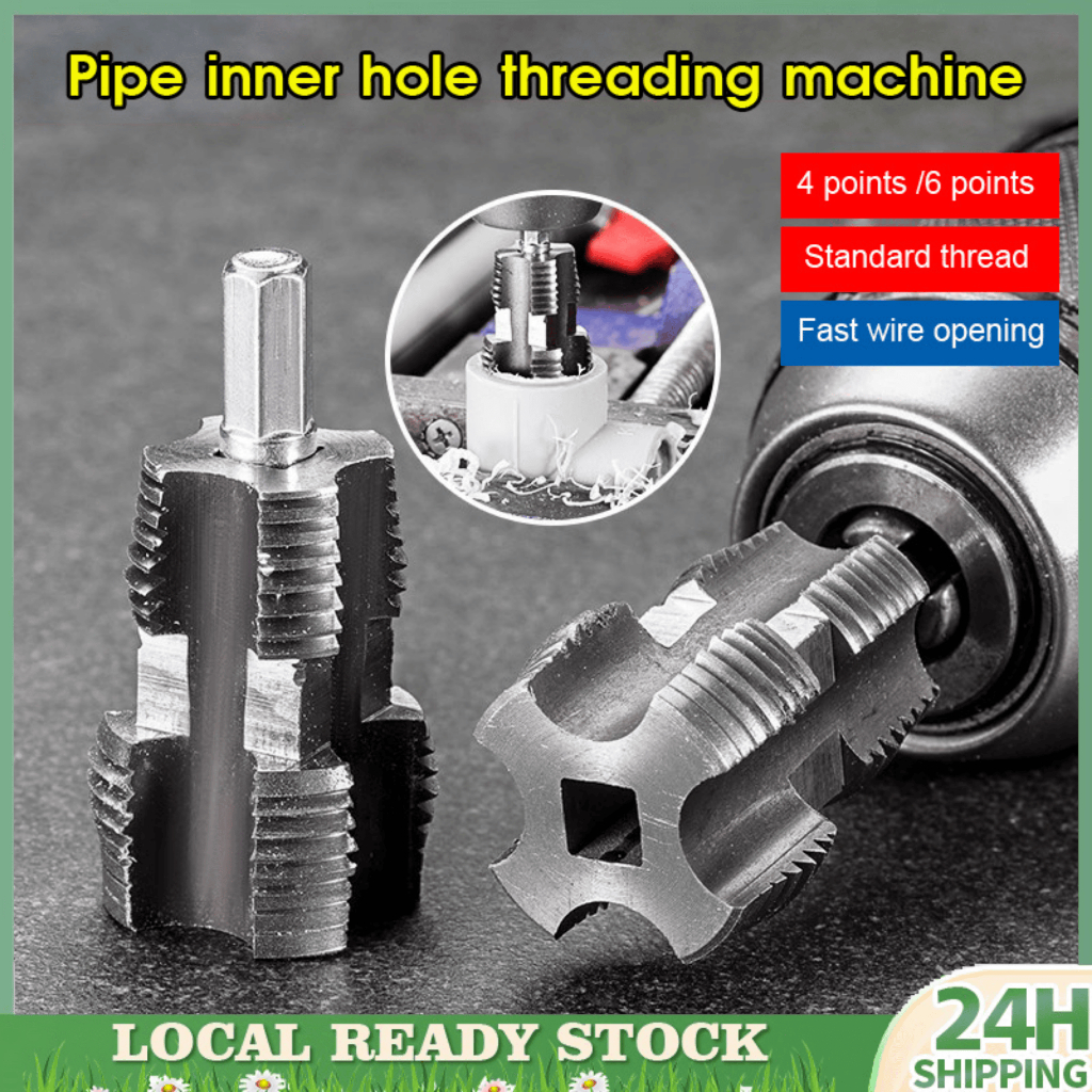 4/6 Points Water Pipe Inner Hole Threader PVC Pipe Internal Thread ...