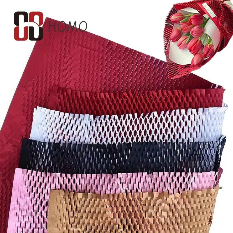 10pcs丨Colorful Honeycomb Paper Wrapper Packaging Diy Decorate Flower Wrapper Bouquet Wrapper ...
