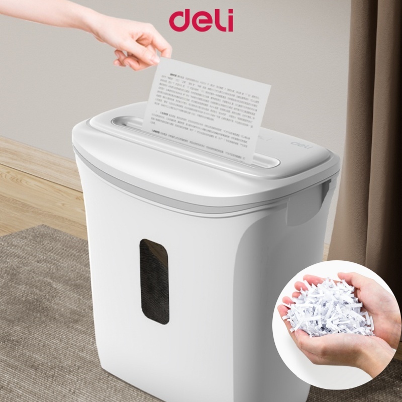 Deli 12L Automatic Low-Noise Paper Shredder A4 Portable 6 Sheets ...