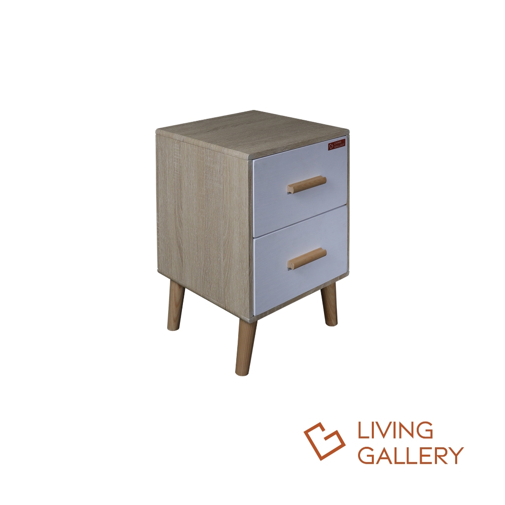 Living Gallery 2-Drawer Bedside Table L40xW40xH58cm | Shopee Philippines
