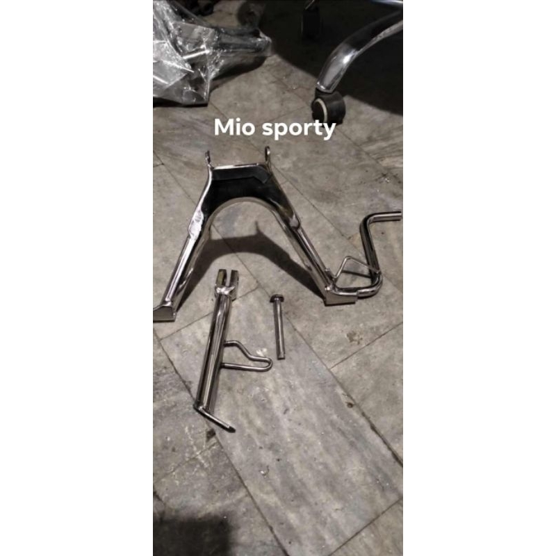 YAMAHA MIO SPORTY SIDE STAND AND CENTER STAND WITH AXLE STAINLESS STEEL ...