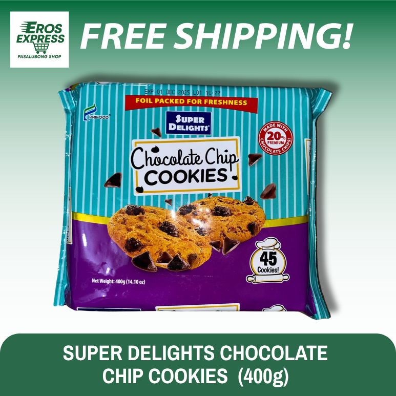 SUPER DELIGHTS CHOCOLATE CHIP COOKIES (400g) | Shopee Philippines