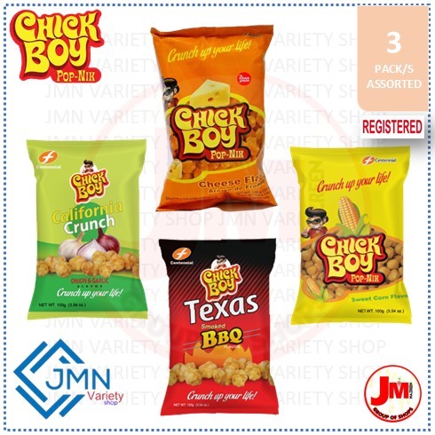 JM FG-0313 | 3 PCS | ChickBoy 100g | Cheese | Smoked BBQ | Sweet Corn ...