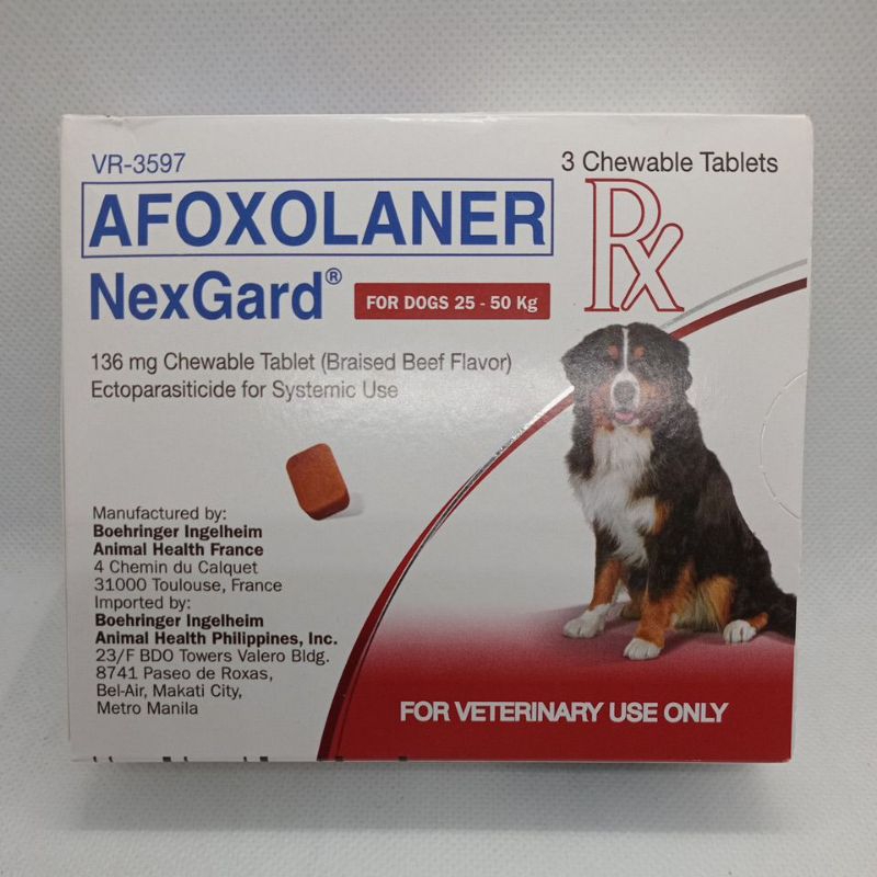 1 Tablet Nexgard (Afoxolaner) 25-50 kg. for dogs | Shopee Philippines