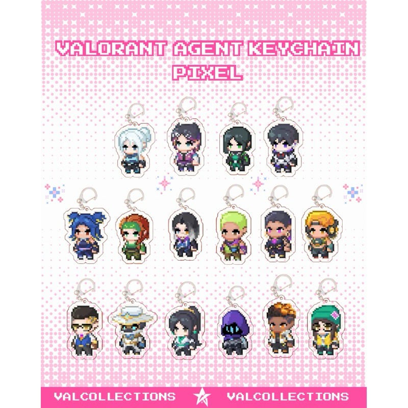 Valorant agent pixel keychain acrylic 5cm | Shopee Philippines