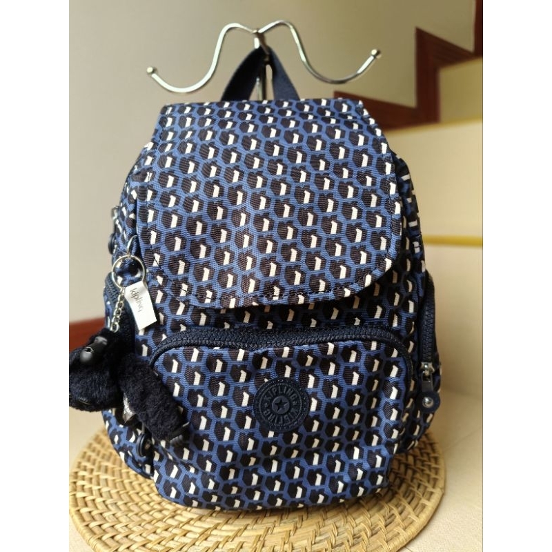 Kipling #City Zip Mini Backpack in 3D K Blue | Shopee Philippines